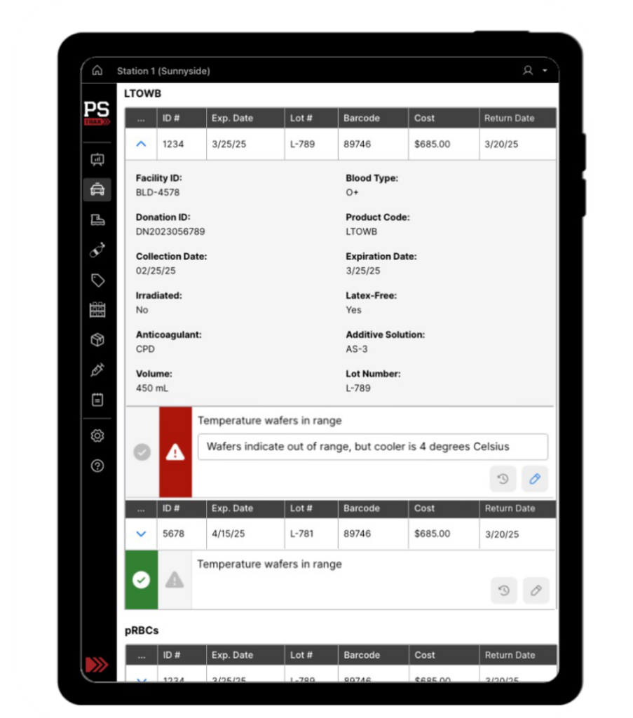 Blood Products Tracking Software | PSTrax